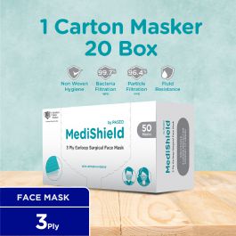 Medishield By Paseo Masker Box Earloop 50's, 20 Box/Carton (R) (Rp 125. ...