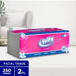 Jolly Facial Softpack 250's 2 Ply 40 Packs/Carton